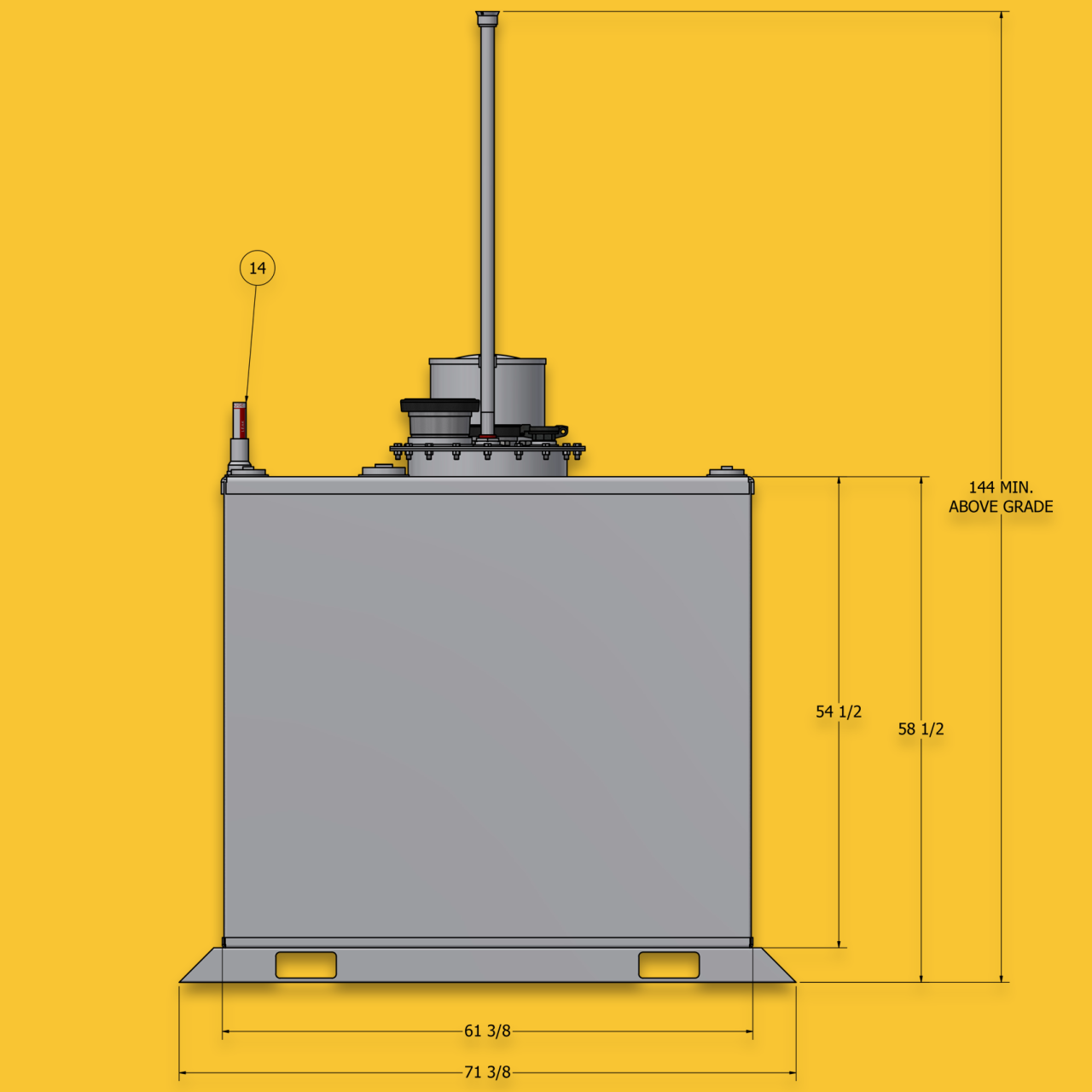 Ready-2-Fill | 1,000 Gallon Fuel Storage Tank | UL2085 - Fireguard